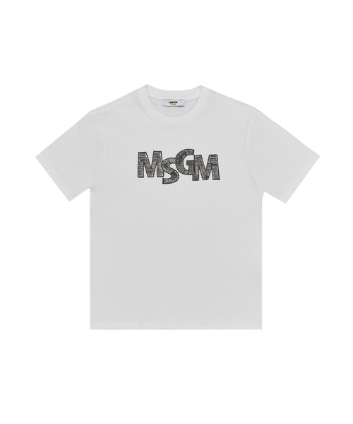 MSGM KIDS（エムエスジーエムキッズ）の「MSGMハンドレタリング ロゴTシャツ（Tシャツ/カットソー）」 - WEAR