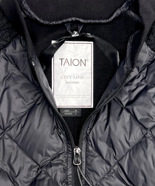 TAION（タイオン）の「【TAION】 ダウン+ニット+スウェット Wジップ ジャケット / DOWN+KNIT+SWEAT W-ZIP JKT（ダウンジャケット/コート）」 - WEAR