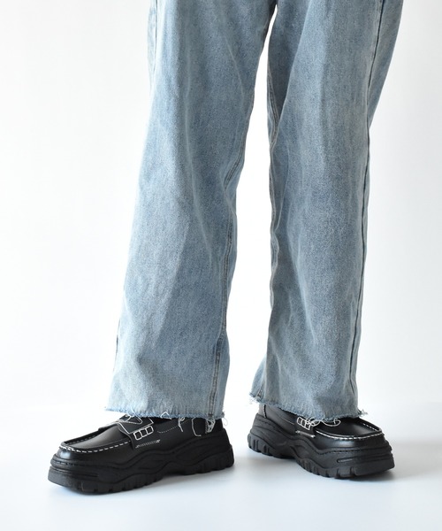 SVEC（シュベック）の「厚底 チャンキーソール Uチップ コインローファー（ローファー）」 - WEAR