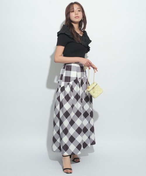 JUSGLITTY（ジャスグリッティー）の「タックフレアスカート（スカート）」 - WEAR