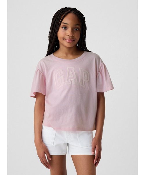 GAP（ギャップ）の「Gapロゴ フラッターフリル Tシャツ (キッズ)（Tシャツ/カットソー）」 - WEAR