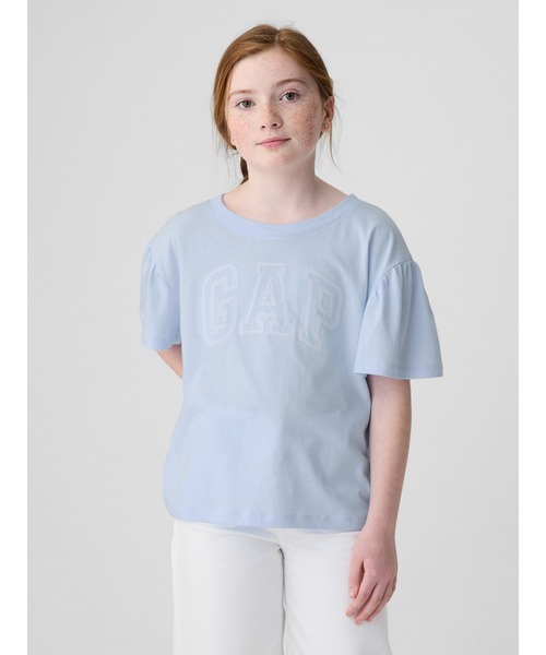 GAP（ギャップ）の「Gapロゴ フラッターフリル Tシャツ (キッズ)（Tシャツ/カットソー）」 - WEAR