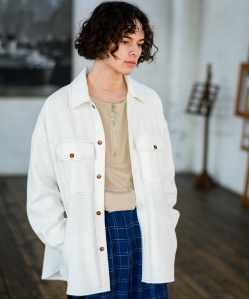 CASPER JOHN（キャスパージョン）の「Drape Chief Petty Officer Shirts/ドレープCPOシャツ（シャツ ...