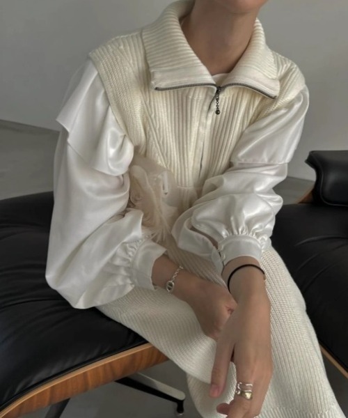 willfully（ウィルフリー）の「no sleeve front half zip knit OP（ワンピース）」 - WEAR