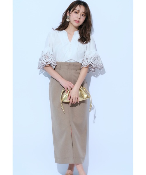 JUSGLITTY（ジャスグリッティー）の「フロントスリットナロースカート（スカート）」 - WEAR