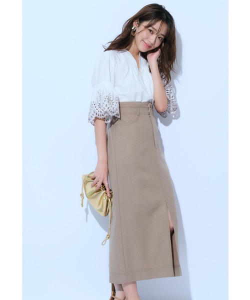 JUSGLITTY（ジャスグリッティー）の「フロントスリットナロースカート（スカート）」 - WEAR