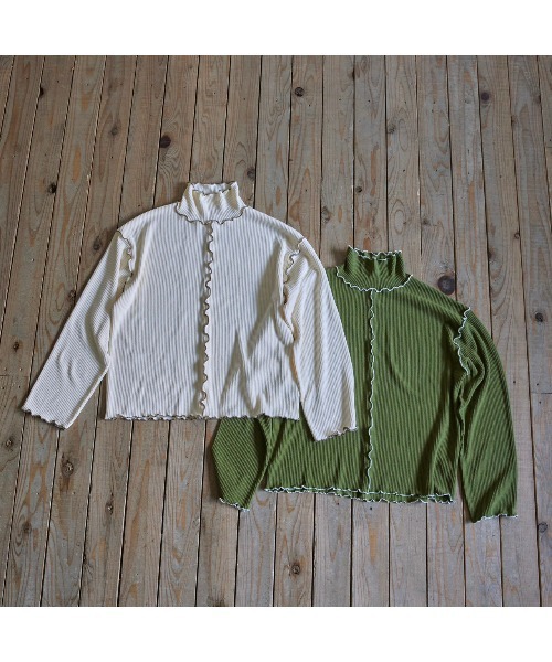 t a r o s u（タロス）の「t a r o s u mellow line knit / タロスメロウラインニット（ニット/セーター ...