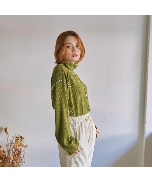 t a r o s u（タロス）の「t a r o s u mellow line knit / タロスメロウラインニット（ニット/セーター ...