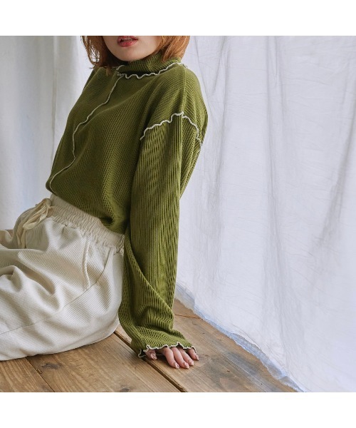 t a r o s u（タロス）の「t a r o s u mellow line knit / タロスメロウラインニット（ニット/セーター ...