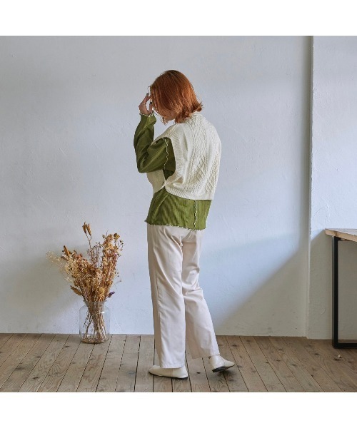 t a r o s u（タロス）の「t a r o s u mellow line knit / タロスメロウラインニット（ニット/セーター ...