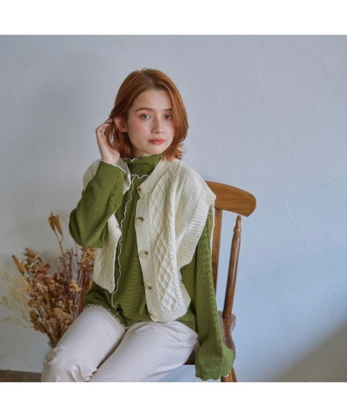 t a r o s u（タロス）の「t a r o s u mellow line knit / タロスメロウラインニット（ニット/セーター ...