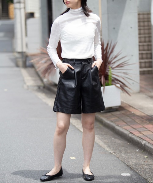 SETUP7（セットアップセブン）の「【SETUP7】ハイネックシアーカットソー 日焼け対策・UV対策 ぽこぽこ素材（Tシャツ/カットソー）」 - WEAR