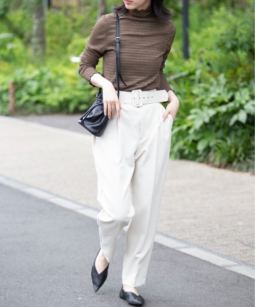 SETUP7（セットアップセブン）の「【SETUP7】ハイネックシアーカットソー 日焼け対策・UV対策 ぽこぽこ素材（Tシャツ/カットソー）」 - WEAR