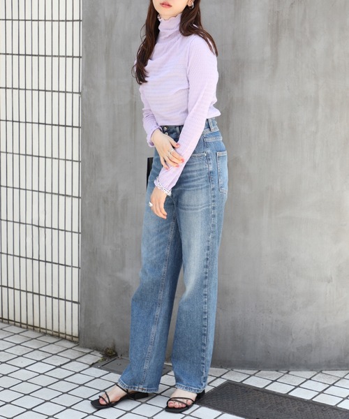 SETUP7（セットアップセブン）の「【SETUP7】ハイネックシアーカットソー 日焼け対策・UV対策 ぽこぽこ素材（Tシャツ/カットソー）」 - WEAR