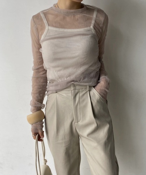 willfully（ウィルフリー）の「fall wrinkle sheer long tops（Tシャツ/カットソー）」 - WEAR