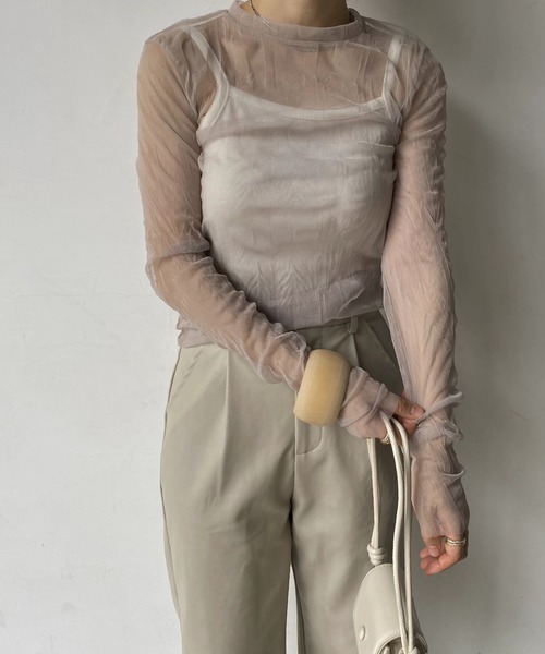 willfully（ウィルフリー）の「fall wrinkle sheer long tops（Tシャツ/カットソー）」 - WEAR