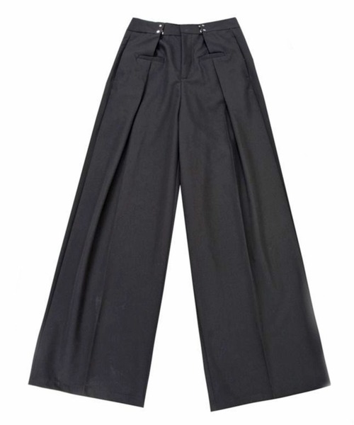 Theater code（シアターコード）の「 hook tuck slacks/ホックタック スラックス ワイドフレア パンツ（スラックス ...