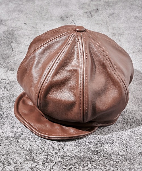 Ruben（ルーベン）の「【Ruben】LAMD LEATHER HUNTING / ラムレザーハンチング / LAMD LEATHER CASKET / ラムレザーキャスケット（ハンチング ...