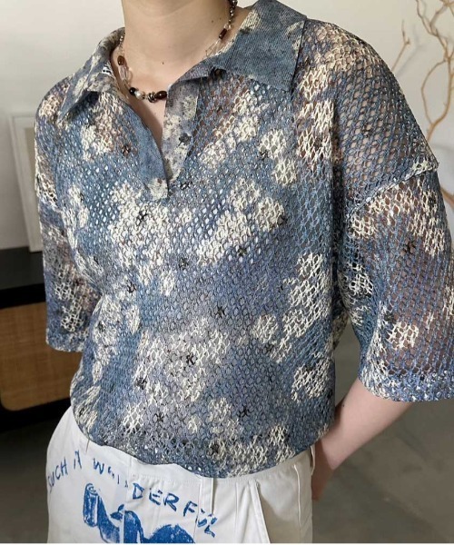 AMERI（アメリ）の「KEITAMARUYAMA × AMERI BLUR FLOWER TOP（シャツ/ブラウス）」 - WEAR