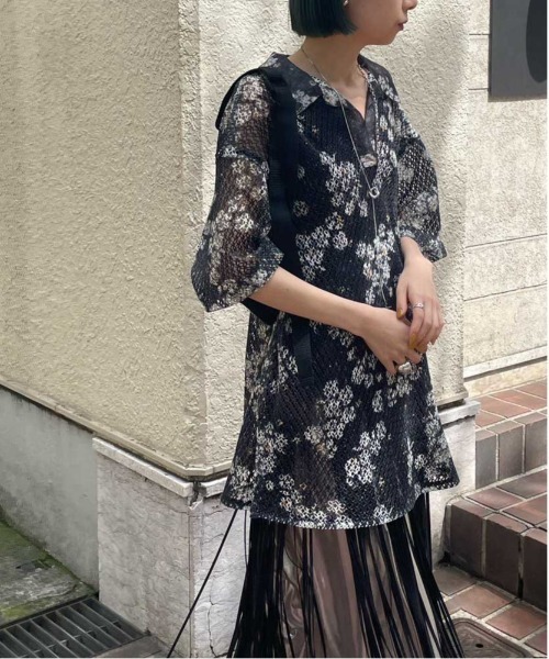 AMERI（アメリ）の「KEITAMARUYAMA × AMERI BLUR FLOWER TOP（シャツ/ブラウス）」 - WEAR