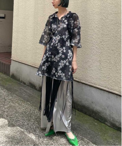 AMERI（アメリ）の「KEITAMARUYAMA × AMERI BLUR FLOWER TOP（シャツ/ブラウス）」 - WEAR