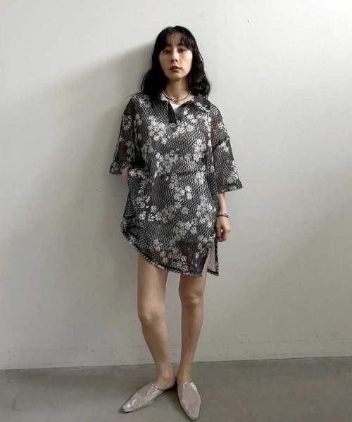 AMERI（アメリ）の「KEITAMARUYAMA × AMERI BLUR FLOWER TOP（シャツ/ブラウス）」 - WEAR