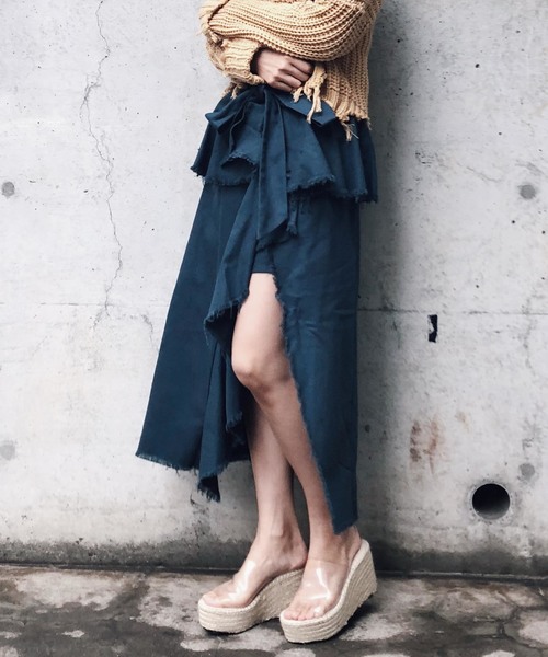 AMERI（アメリ）の「CUT OFF RUFFLE SKIRT（スカート）」 - WEAR