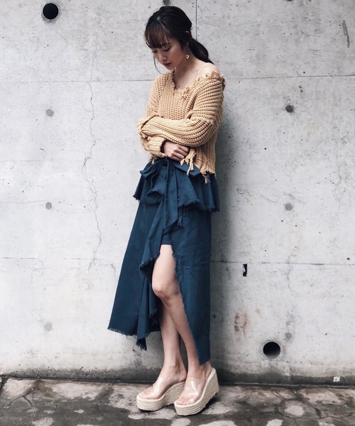 AMERI（アメリ）の「CUT OFF RUFFLE SKIRT（スカート）」 - WEAR