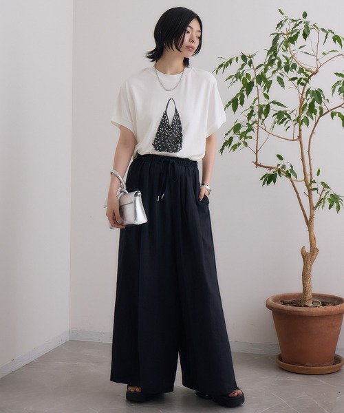 SUGAR ROSE（シュガーローズ）の「SUGAR ROSE リネンフレアワイドパンツ（その他パンツ）」 - WEAR