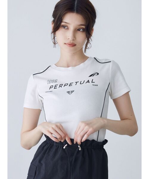 MURUA（ムルーア）の「レーシングミニTシャツ（Tシャツ/カットソー）」 - WEAR