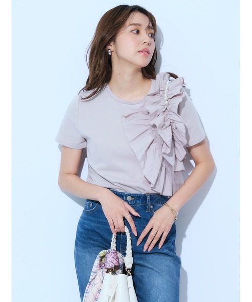 JUSGLITTY（ジャスグリッティー）の「アシメフリルカットソー（Tシャツ/カットソー）」 - WEAR