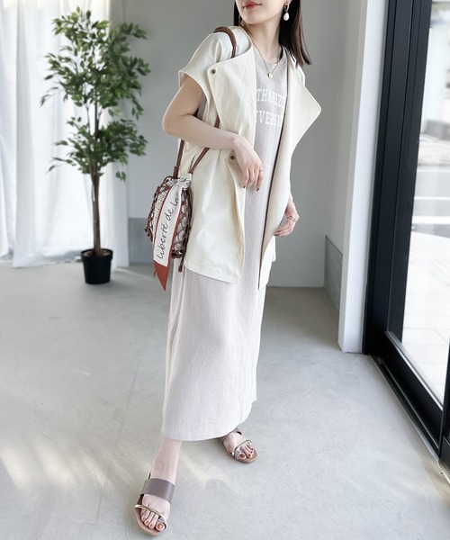 Java（ジャバ）の「《JaVa ジャバコラボ》ワンランクアップ。2wayアシンメトリーオーバーサイズワッシャーベスト（ベスト）」 - WEAR