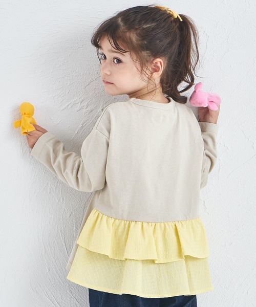 pairmanon（ペアマノン）の「【綿100%】ガールズ バックフリル ロンT（Tシャツ/カットソー）」 - WEAR
