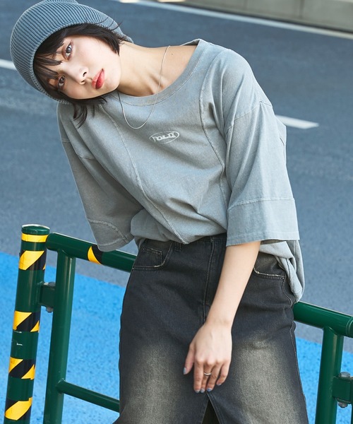 WEGO/【24年春夏新作】ピグメントジオメトリックロゴT（Tシャツ/カットソー）｜WEGO（ウィゴー）のファッション通販 - ZOZOTOWN