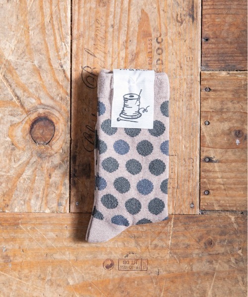 【セール】Put on socks 【プットオンソックス】 'pinball'ピンボール コットンブークレー＆ラメドットソックス（ソックス ...