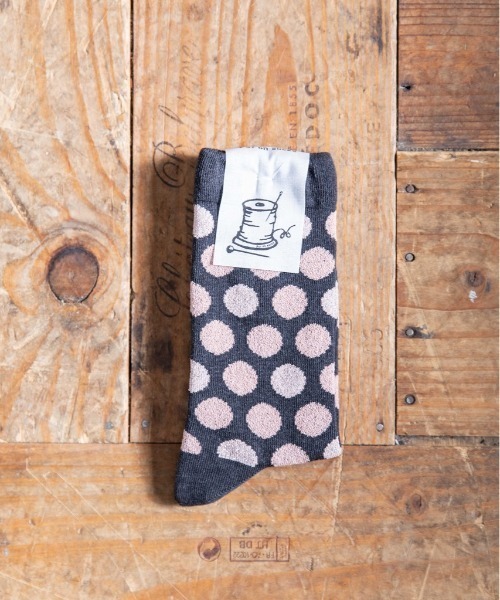【セール】Put on socks 【プットオンソックス】 'pinball'ピンボール コットンブークレー＆ラメドットソックス（ソックス ...