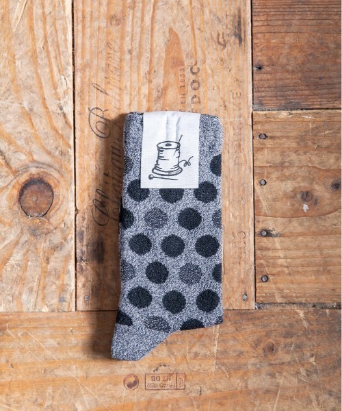 【セール】Put on socks 【プットオンソックス】 'pinball'ピンボール コットンブークレー＆ラメドットソックス（ソックス ...