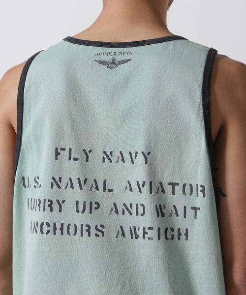 AVIREX（アヴィレックス）の「DISCHARGE NAVAL TANK TOP / ディスチャージ ネイバル タンクトップ ...
