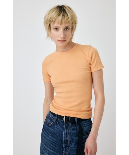 MOUSSY（マウジー）の「BASIC RIB Tシャツ（Tシャツ/カットソー）」 - WEAR