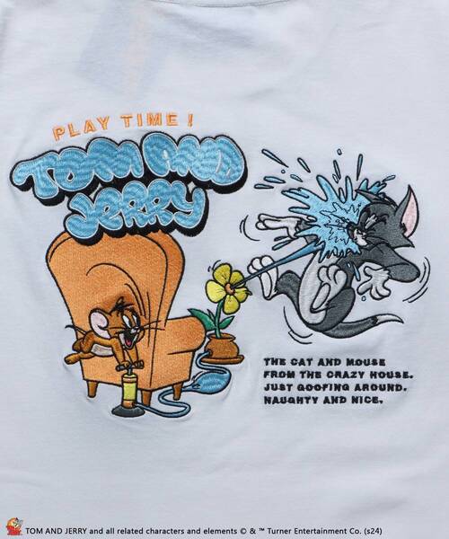 Tom＆Jerry（トムアンドジェリー）の「【SEQUENZ（シークエンズ）】TJ BACK EMB. S/S TEE / TOM and JERRY トムジェリ Tシャツ バブルロゴ 刺繍 ...