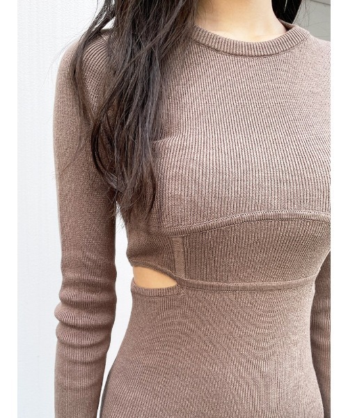 ENVYM（アンビー）の「バストラインカッティングKnit OP（ワンピース）」 - WEAR