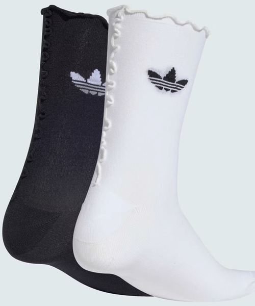 adidas（アディダス）の「adidas Ruffle Sock 2P / アディダス ラッフル ソックス 2P（ソックス/靴下）」 - WEAR