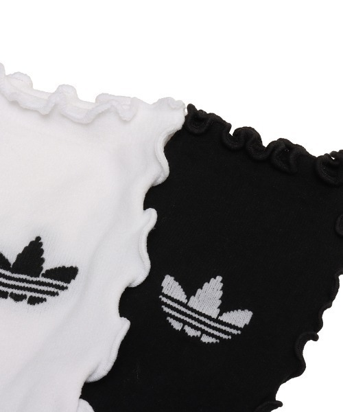 adidas（アディダス）の「adidas Ruffle Sock 2P / アディダス ラッフル ソックス 2P（ソックス/靴下）」 - WEAR