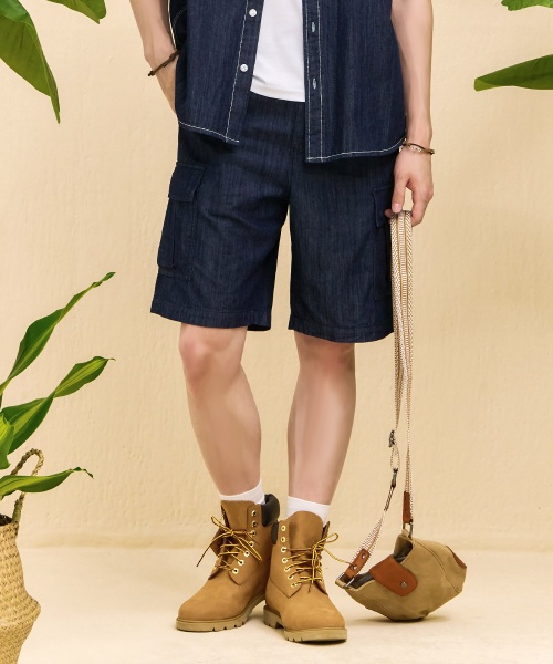Men's Full Banding Cargo 5-Cut Denim Pants - Navy（その他パンツ）｜CHASECULT（チェイスカルト）のファッション通販 - ZOZOTOWN