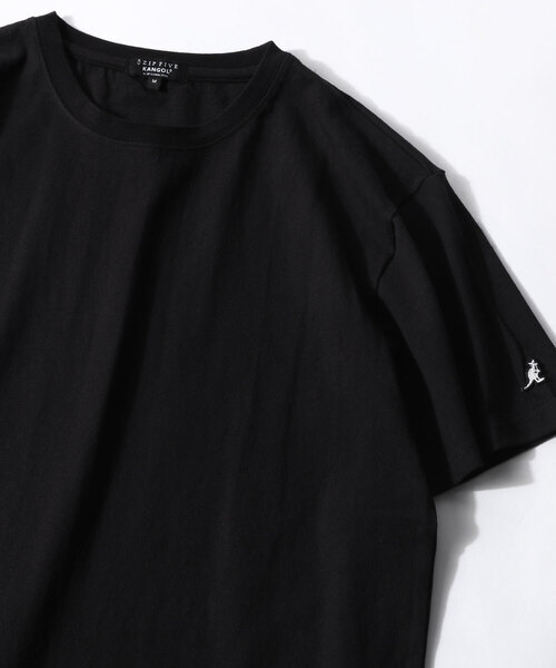 KANGOL（カンゴール）の「【別注・コラボ】ZIP FIVE×KANGOL ヘビーウェイト袖ワンポイントロゴ半袖Tシャツ 無地 コットン（Tシャツ/カットソー）」 - WEAR