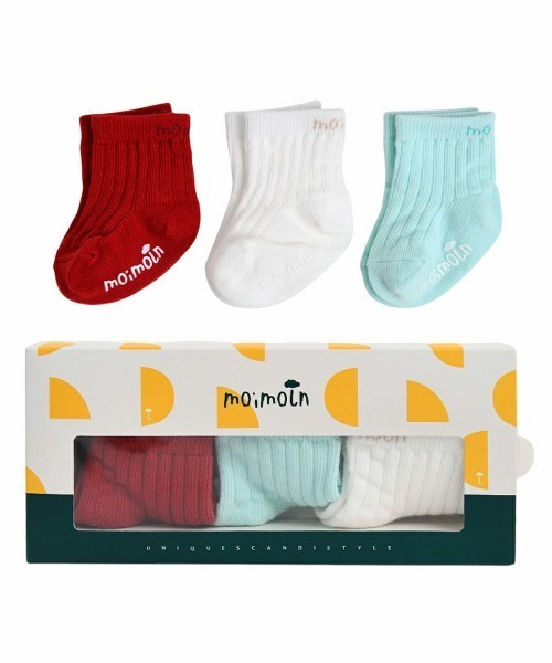moimoln（モイモルン）の「【3点セット】ミドリ新生児ソックス（ベビーシューズ/ベビーソックス）」 - WEAR