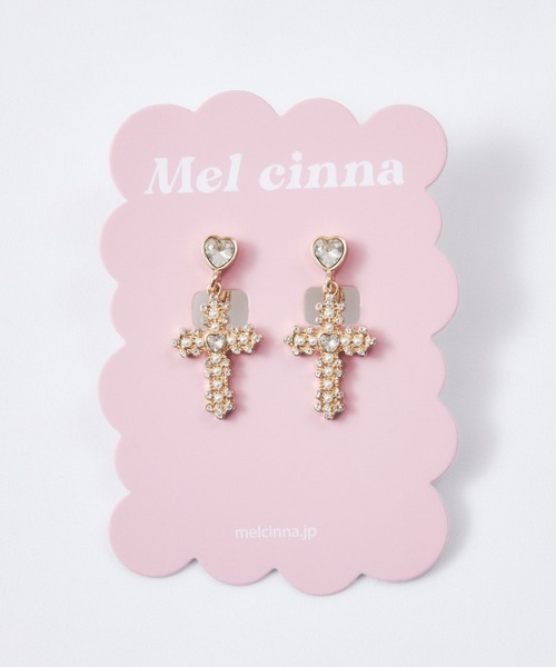 Mel cinna（メルシーナ）の「Mel cinna/cross heart pierce（ピアス（両耳用））」 - WEAR