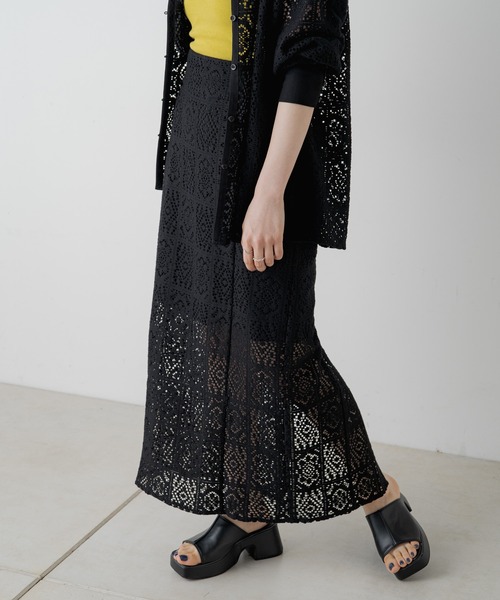 Kastane（カスタネ）の「【SETUP対応】SETUPレースジャガードスカート（スカート）」 - WEAR
