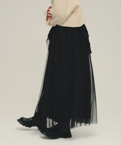 eL（エル）の「【eL】Tulle Docking Skirt/211974（スカート）」 - WEAR