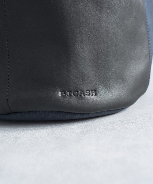 BICASH（ビカーシ）の「BICASH ビカーシ / キャンバスレザー切り替えショルダー巾着バケツバッグ / #B856（ショルダーバッグ ...